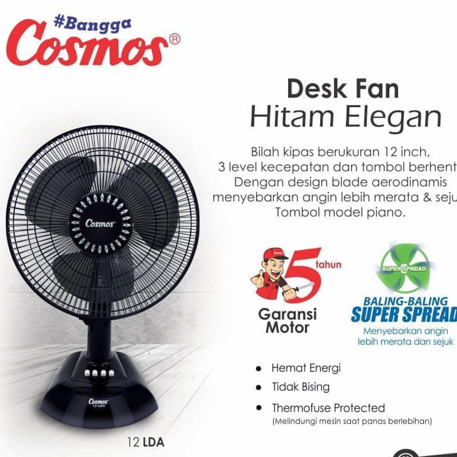 Jual Cosmos 12-LDA 12LDA TWINO Kipas Angin Desk Fan / Kipas Angin Duduk ...