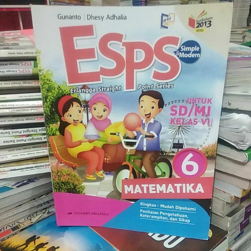 Jual buku esps matematika SD/ Mi kelas 6 penerbit Erlangga | Shopee Indonesia