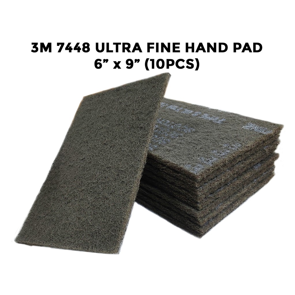 Jual 3M Scotch-Brite Ultra Fine Hand Pad 7448 , 6 in x9 in - Amplas | Shopee Indonesia