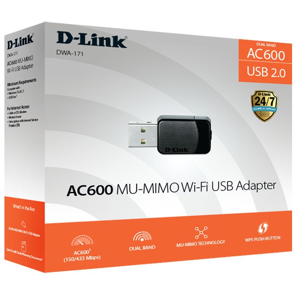 Jual D-Link DWA-171 AC600 Dual Band MU-MIMO Nano USB Wireless Adapter ...