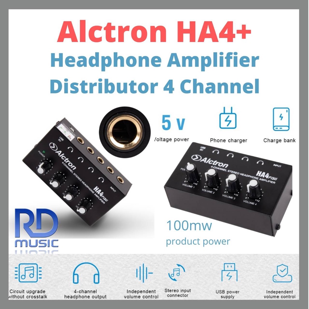 Jual Alctron HA4 PLUS Headphone Amplifier - Distributor 4 Channel ...