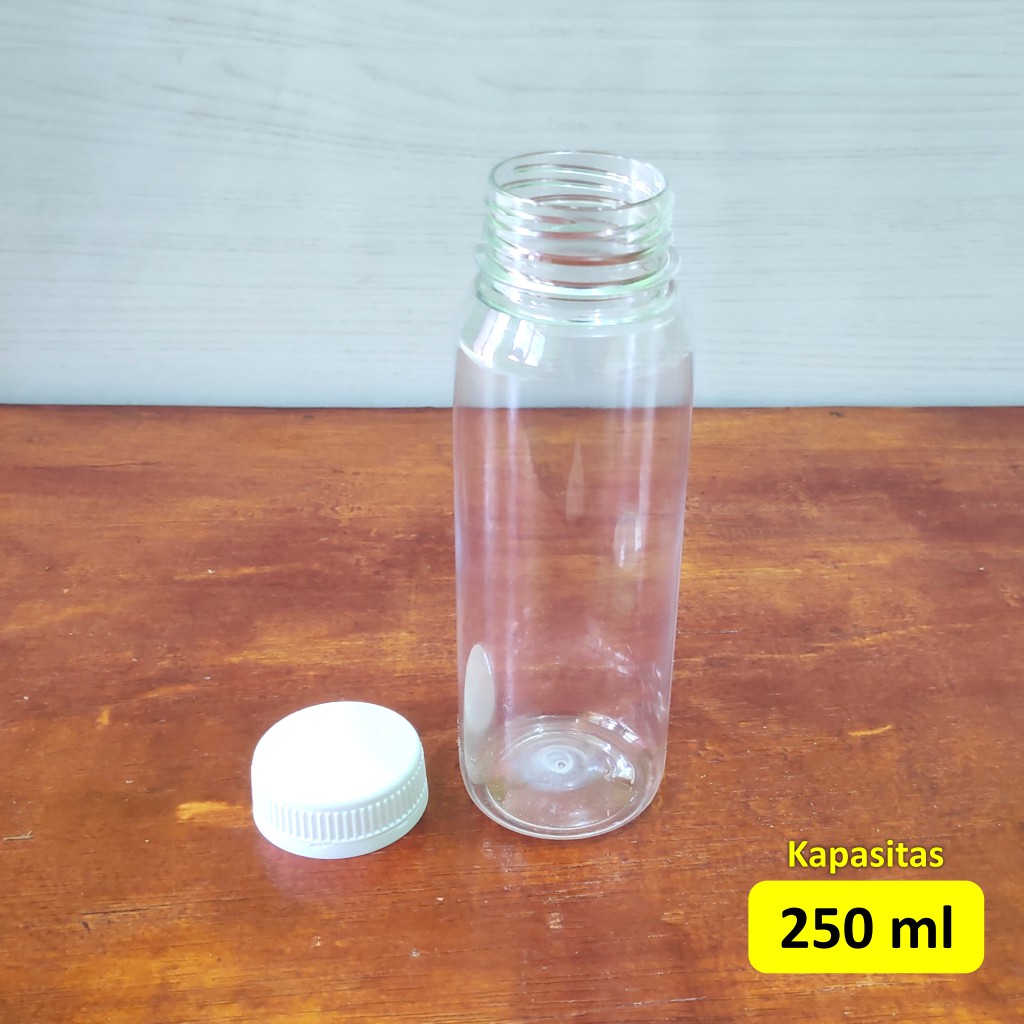 Jual Botol Kale Plastik Bening Bulat 250 ml - Tabung Plastik Indonesia ...
