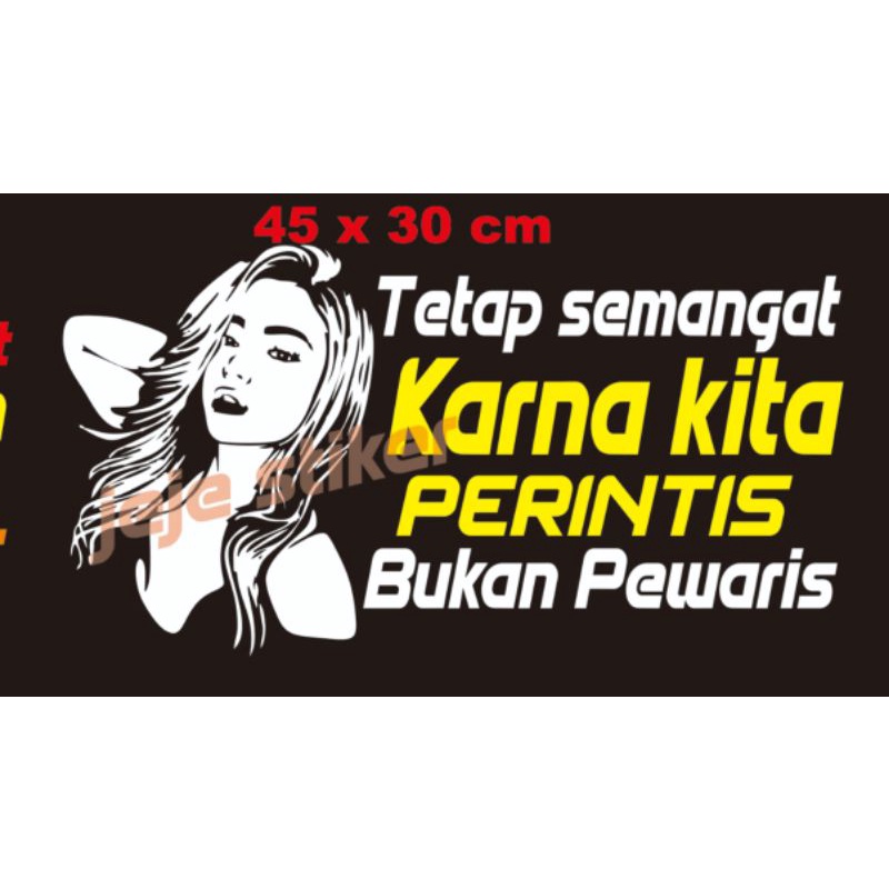 Jual STICKER CUTTING GAMBAR CEWEK DANKATA KATA LUCU UNTUK KACA PINTU ...