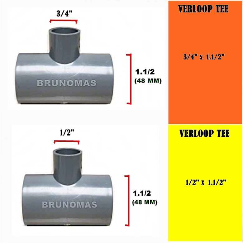 Jual TEE REDUCER 1.1/2" inc- T verloop tee Pipa PVC SNI | Shopee Indonesia