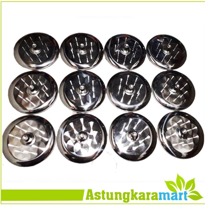 Jual Tutup gelas stainless Asli dengan Diameter 9 Cm Isi 12 Pcs ...