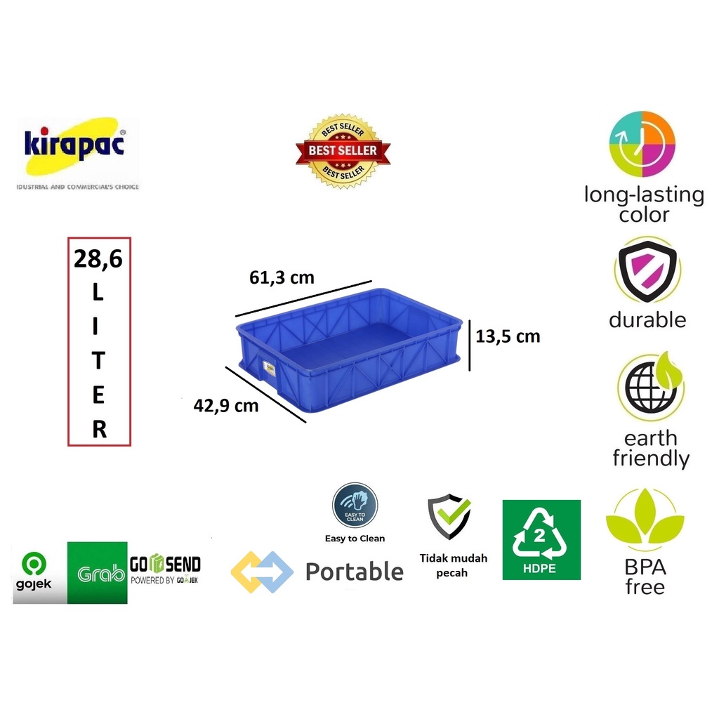 Jual KIRAPAC Industrial Container / Tempat Donat / Roti 7252 PLS (28,6 ...