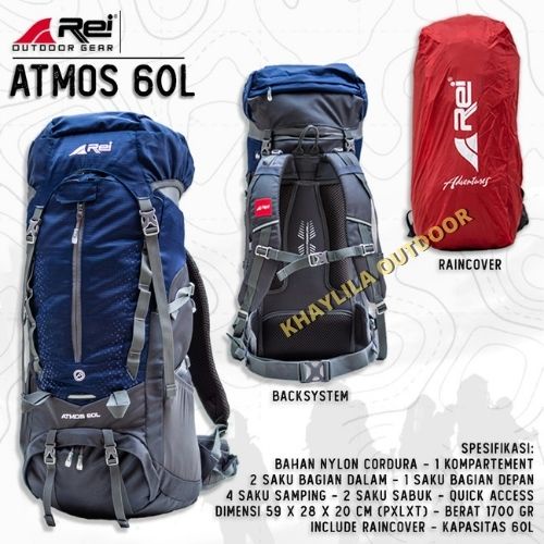 Jual TAS RANSEL CARRIER AREI ATMOS 60 LITER ORIGINAL TAS PENDAKI GUNUNG CAMPING HIKING OUTDOOR ...