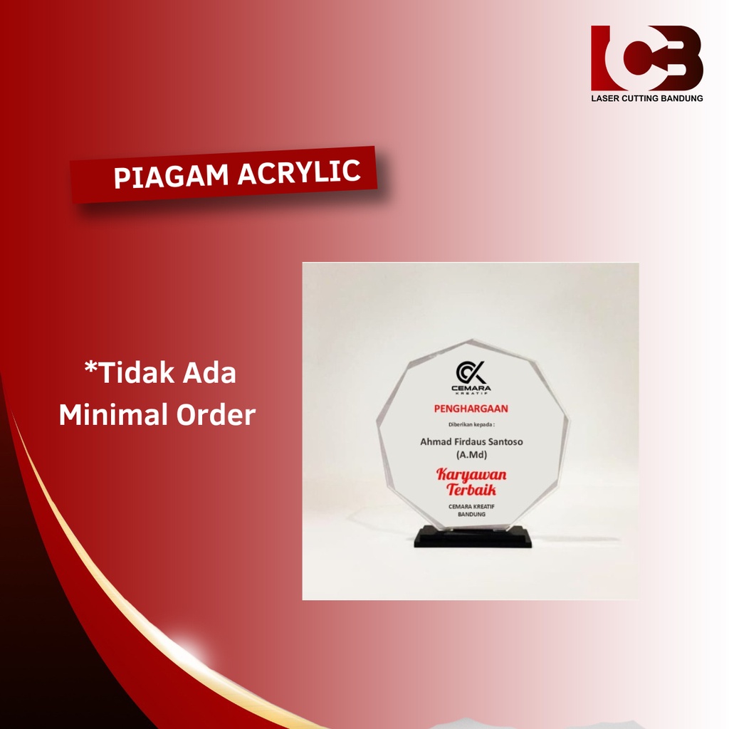 Jual Piagam Akrilik Murah - Piagam Akrilik Variant (BISA CUSTOM ...