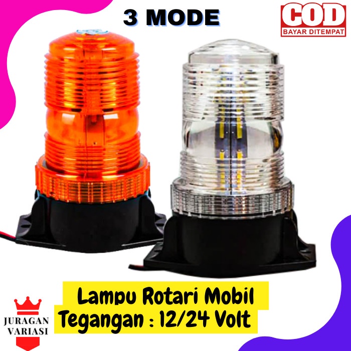 Jual Lampu Variasi Rotary Rotari Warning Light LED Blitz 3 Mode Mobil ...