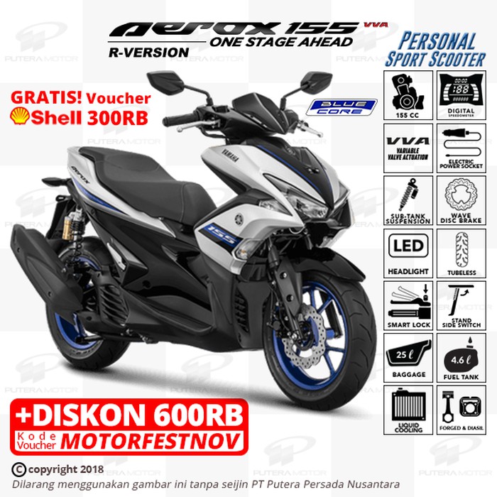 Jual Yamaha AEROX 155-R Version - OTR JKT & TGR | Shopee Indonesia