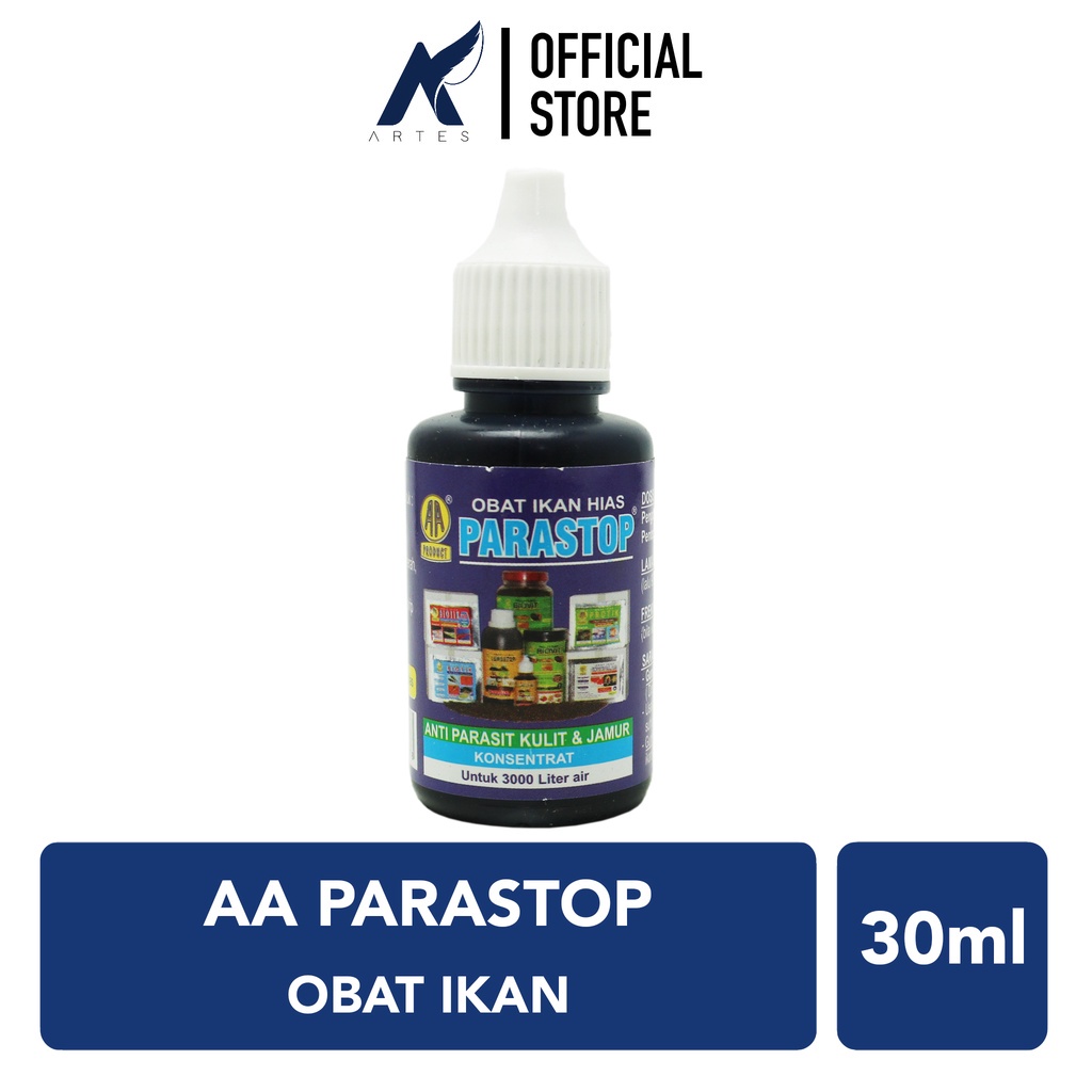 Jual AA PARASTOP Obat Biru Anti Parasit-Jamur-White Spot-Protozoa Ikan ...