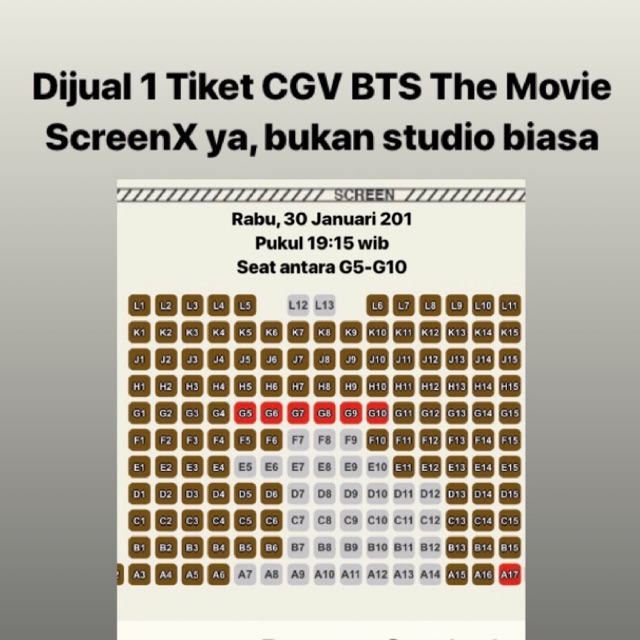 Jual Tiket CGV ScreenX BTS Movie Love Yourself Tour Jakarta murah | Shopee Indonesia