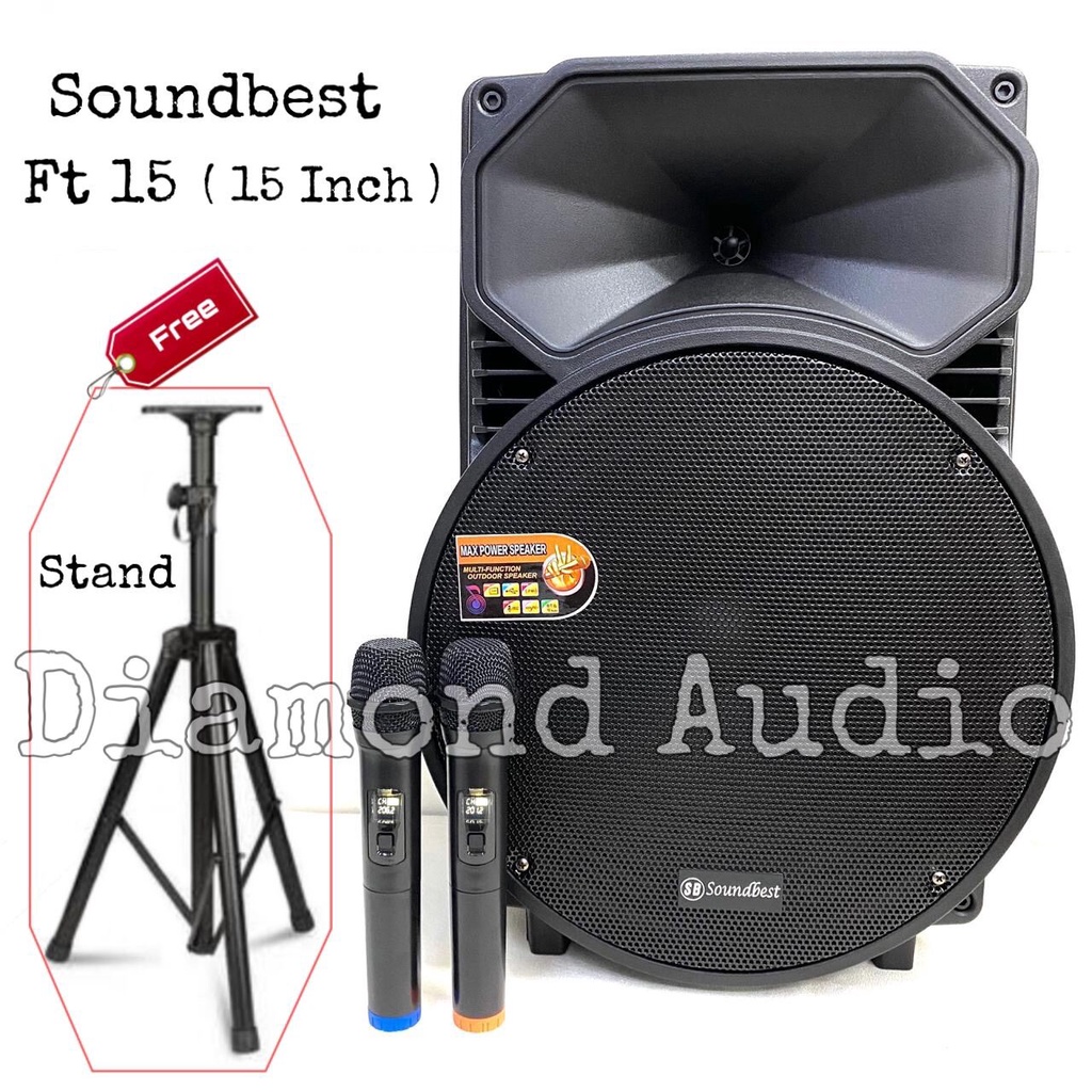 Jual Speaker Portable Soundbest Ft 15 Free Stand Usb Bluetooth Original ...