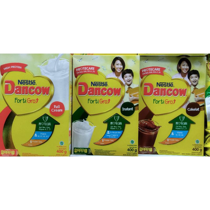 Jual Dancow FortiGrow instan/coklat/full cream 400gr | Shopee Indonesia