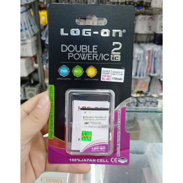 Jual BATERAI DOUBLE POWER LOG-ON BL-4C BL-5C BL-4U BL-4CT | Shopee Indonesia