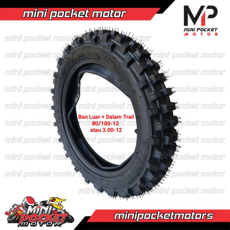 Jual Ban LUAR dan DALAM Trail 80/100-12 atau 3.00-12 Offroad Set ...