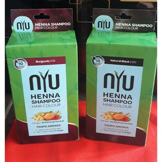 Jual NYU HENNA SHAMPOO 20 Ml 1 BOX ( 4 Sachet) Indonesia|Shopee Indonesia