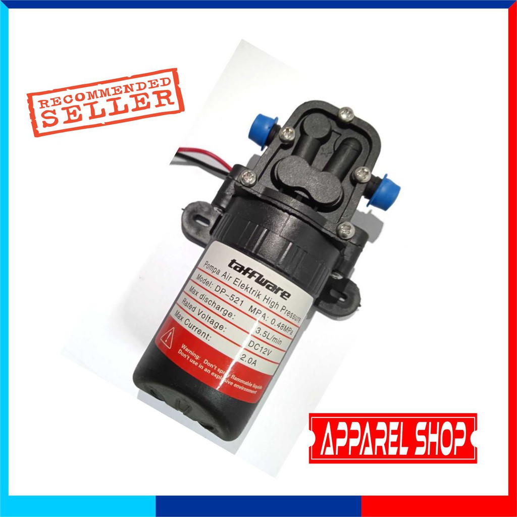 Jual Pompa Air Elektrik Tekanan Tinggi High Pressure 12V 70PSI 3.5L/min ...