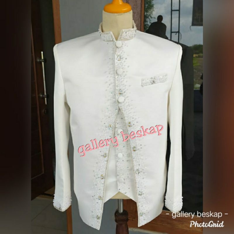 Jual READY Basofi akad / beskap jas akad / baju pengantin pria elegan ...