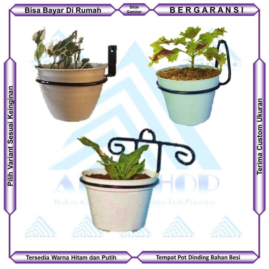 Jual Tempat Pot Dinding Dari Besi - Standing Pot Dinding - Gantungan ...