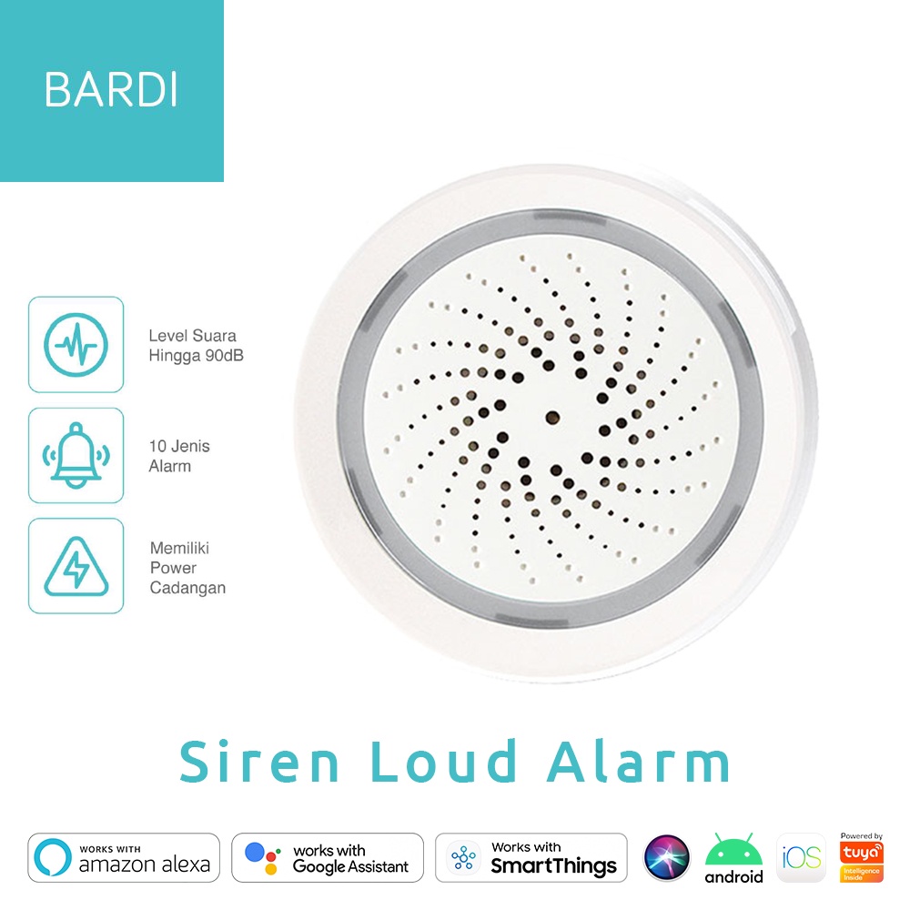 Jual BARDI Siren Loud Alarm Wireless Smart Home Security WiFi IoT ...