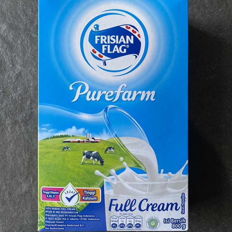 Jual Frisian Flag Full Cream Purefarm 800gr Susu Bubuk Keluarga | Shopee Indonesia