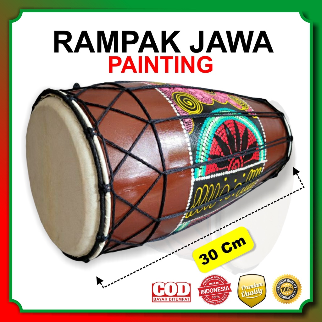 Jual Kendang / Gendang / Rampak (PAINTING) 30cm - Gendang Jawa atau ...