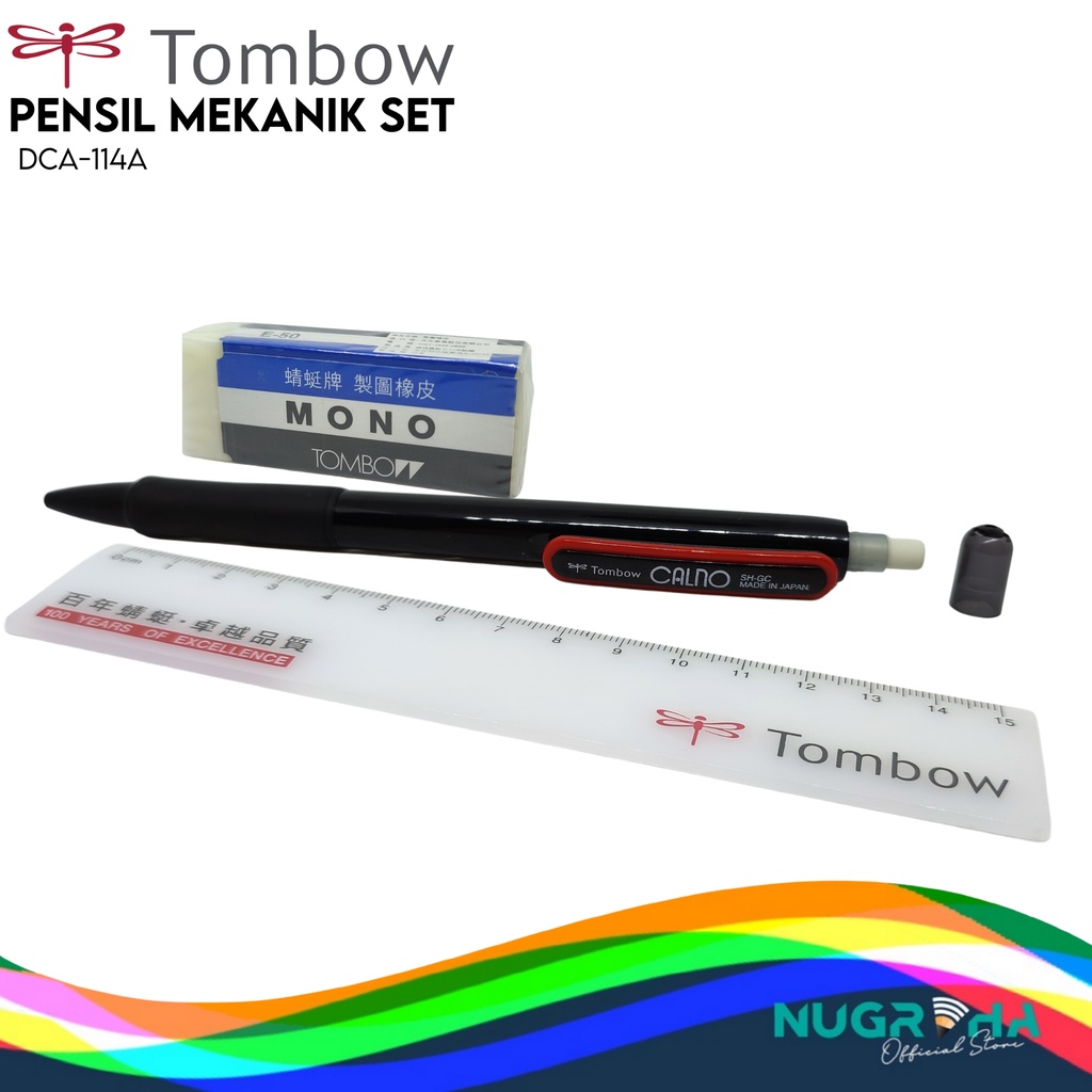 Jual PENSIL MEKANIK SET / PENGHAPUS MONO / PENGGARIS TOMBOW DCA-114A | Shopee Indonesia