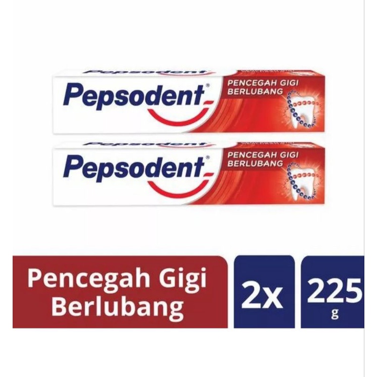 Jual Pepsodent kemasan besar 225gr x2 | Shopee Indonesia