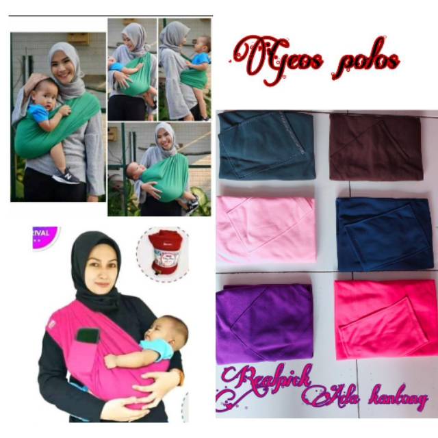 Jual Gendongan geos polos/ gendongan bayi ready stokk | Shopee Indonesia