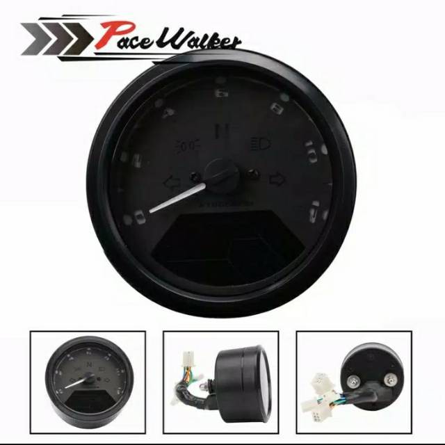 Jual Speedometer digital bulat cb100 japstyle scrambler caferacer bobber dll | Shopee Indonesia