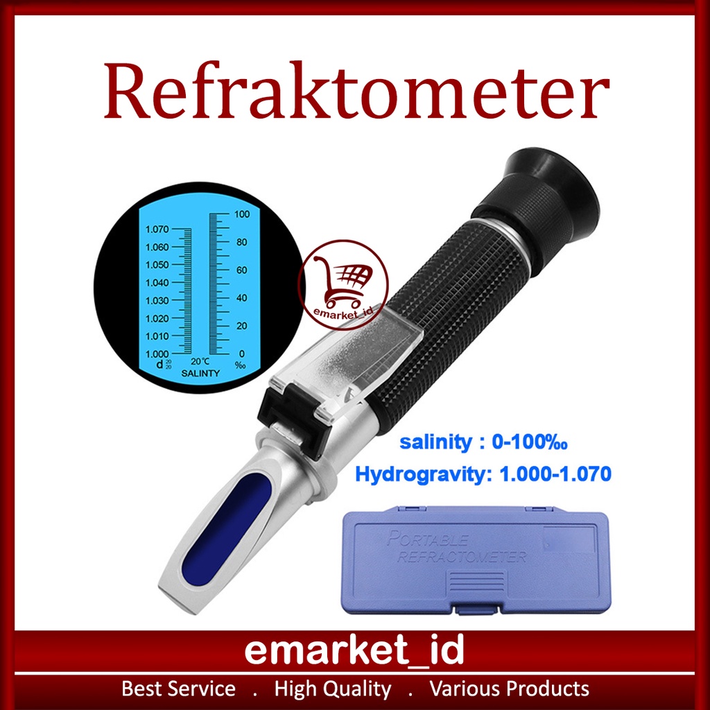 Jual Refraktometer / Salinity Portable Refractometer / Alat Ukur Kadar ...