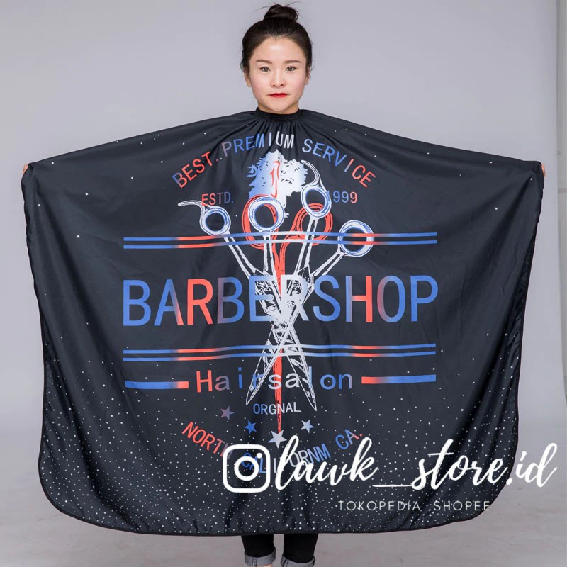 Jual Barber cape / kain kep kain kip cukur rambut barber salon kode kep ...