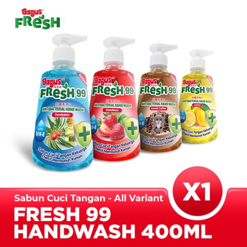 Bagus Fresh 99 Hand Wash 400ml | Shopee Indonesia