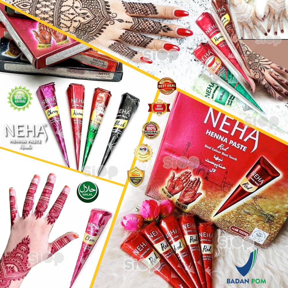 Jual NEHA Henna Hena Paste Original BPOM- Eceran Indonesia|Shopee Indonesia