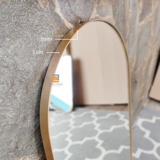 Jual Cermin Besi 70x90 cm Cermin Setengah Oval Bawah Rounded Pigura ...