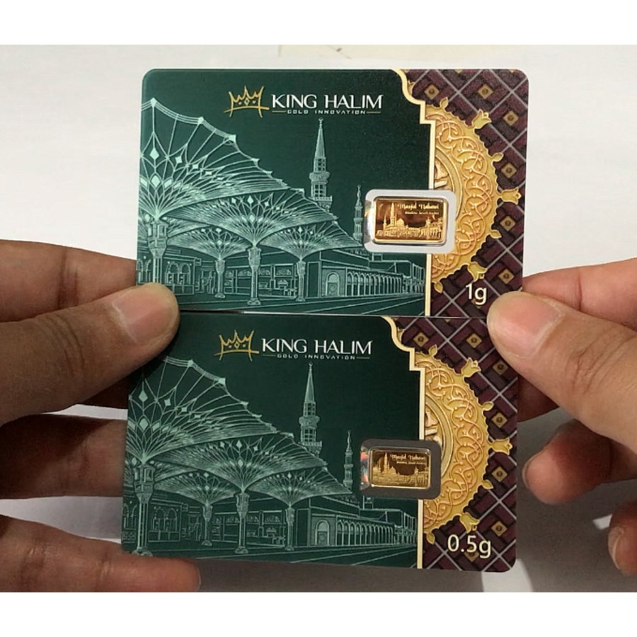 Jual KING HALIM MASJID NABAWI MADINAH 1 GRAM EMAS LOGAM MULIA KINGHALIM ...