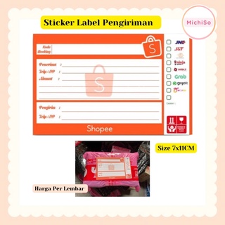 Jual sticker label pengiriman per LEMBAR 7x11cm | kertas pengiriman ...