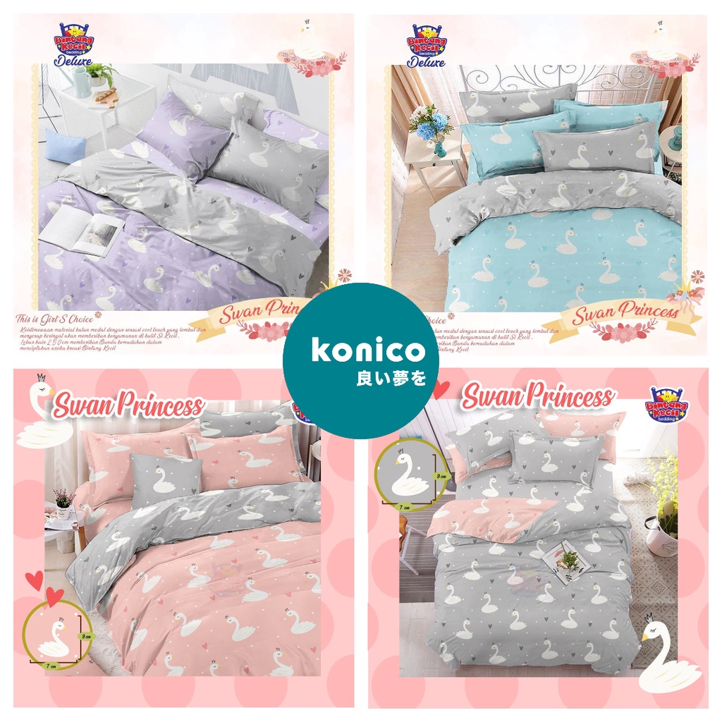 Jual KONICO kain Katun sprei Meteran motif TABUR ANAK SWAN Star Grow ESRA CATRA Murah (kain ...