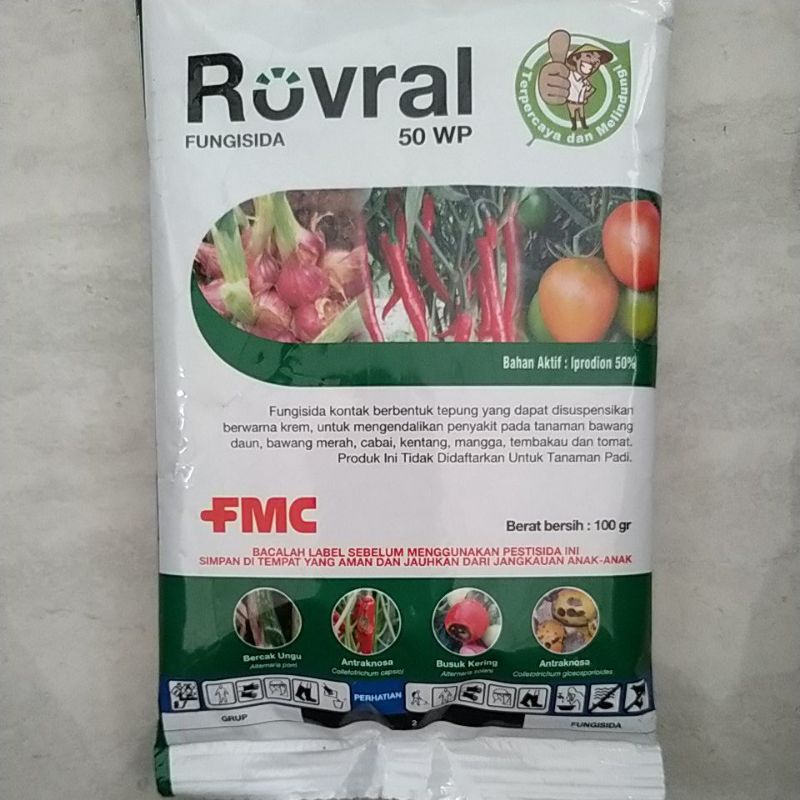 Jual ROVRAL 50wp untung mengendalikan bercak&busuk daun. (100grm ...