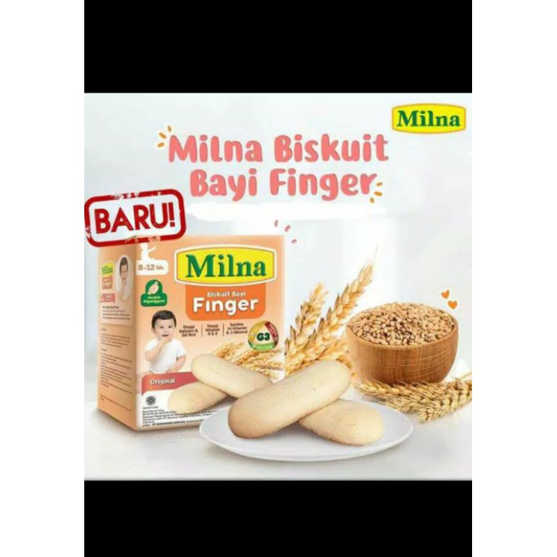 Jual Milna Biskuit Finger Food 52gram | Shopee Indonesia
