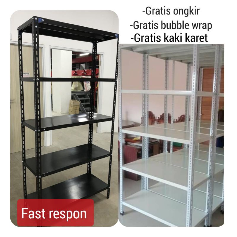 Jual Rak Besi 5 Tingkat rak besi serbaguna 40 x 100 x 200 cm rak besi ...