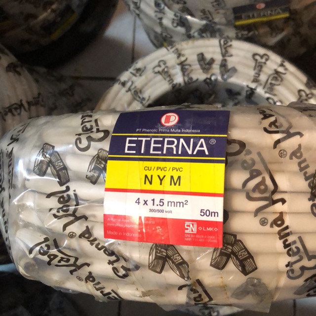 Jual Kabel eterna NYM 4 x 1.5 listrik tunggal 4x1.5 4x1,5 4 x 1,5 50meter | Shopee Indonesia