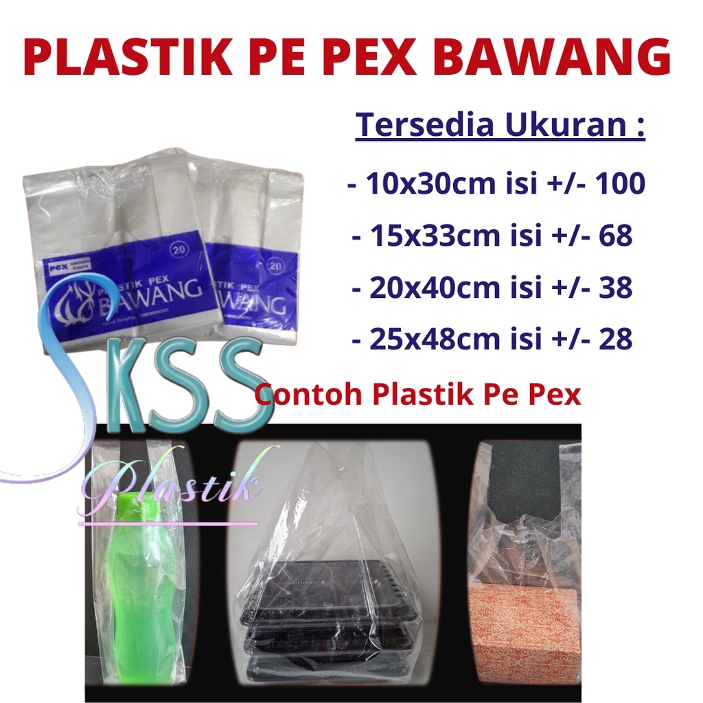 Jual Kantong Plastik Kresek PE Bening Transparan Tebal Ukuran 10, 15, 20, 25 l Pex Bawang Bening ...