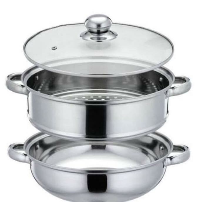 Jual Panci Kukus 2 Susun Stainless 28cm Dandang Streamer - Panci ...