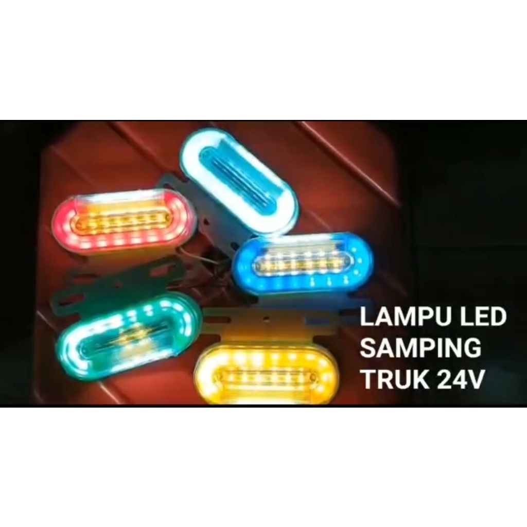 Jual Lampu Bak Truk 24V Sein Running / Lampu LED Bak Truck 24 Volt / Lampu Bak Led Variasi Oval ...