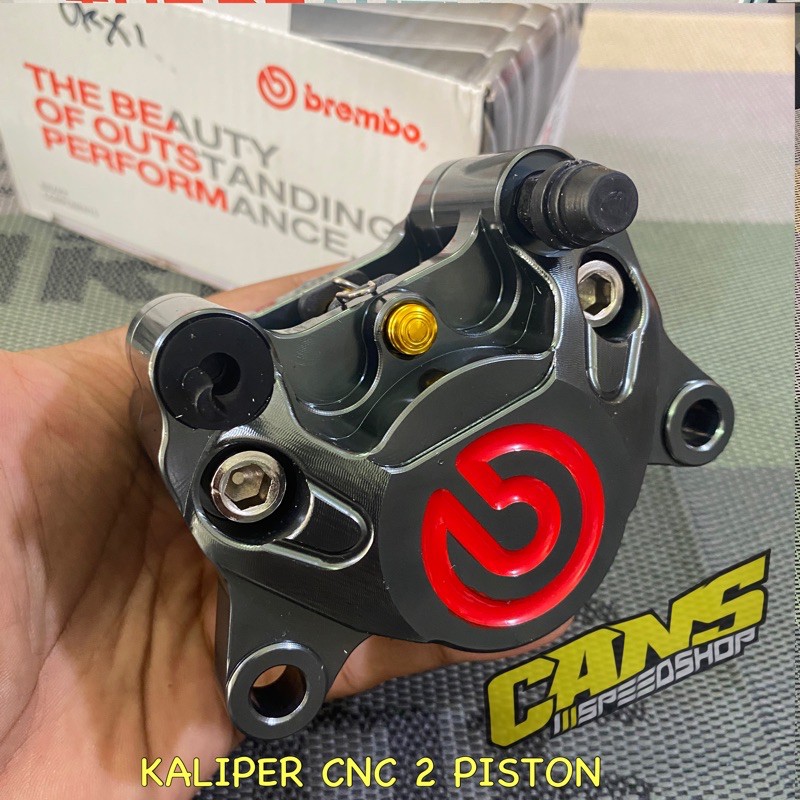 Jual Kaliper brembo 2 piston Cnc Big LOGO Thailand 1 pin SLIM model KTC RACING GREY | Shopee ...