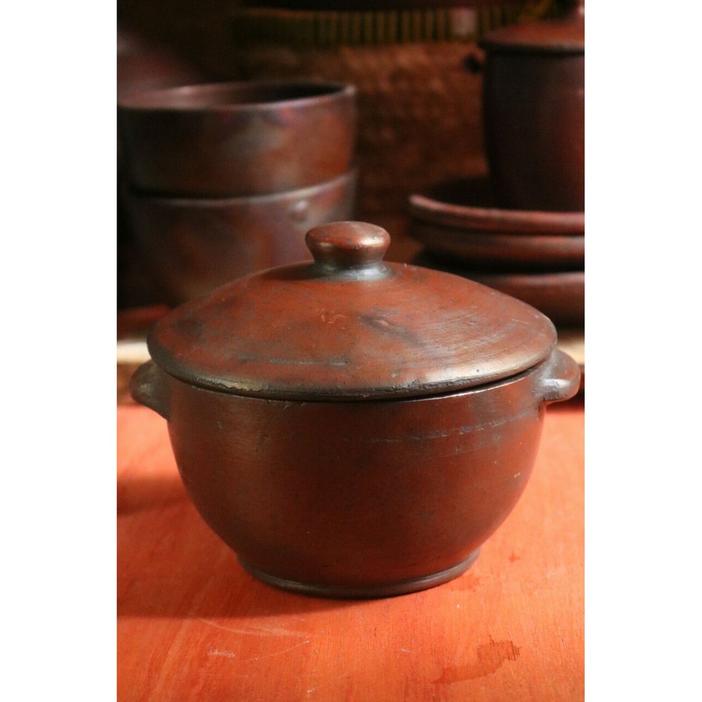 Jual MANGKOK TUTUP GERABAH Tanah Liat Asli Mangkuk Makan Cawan ...