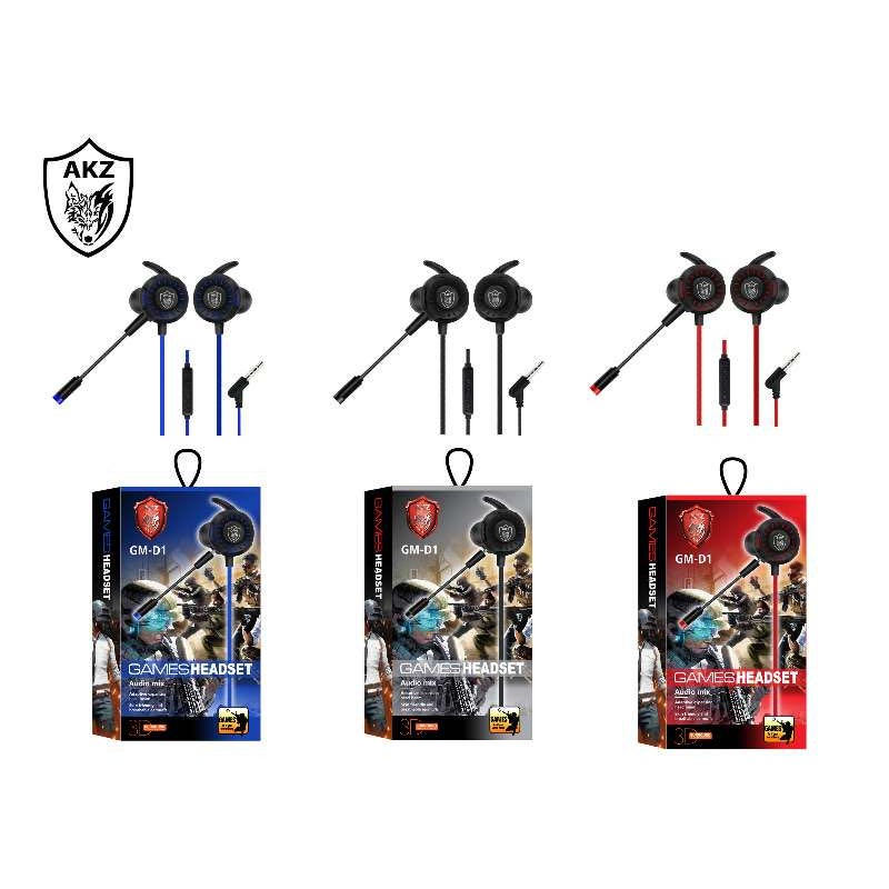 6 Pilihan Headset Gaming AKZ GM-D1 dan GM-D3 Earphone HP Kualitas Premium Dual Mic mirip ...
