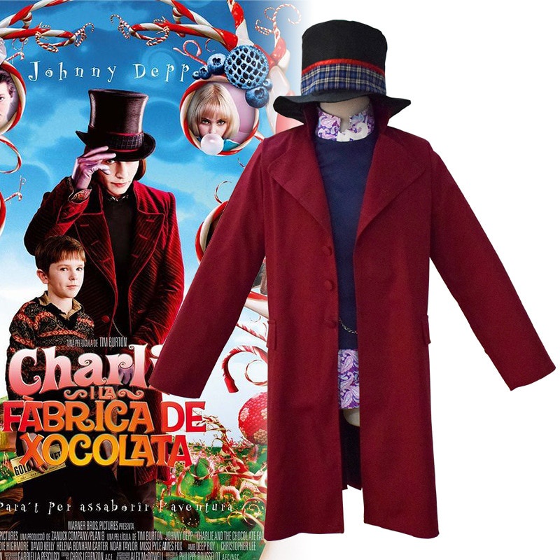 Jual PreOrder Charlie and The Chocolate Factory Willy Wonka Costume Men ...